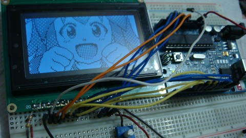 KS0108 GLCD shield with cardboard box enclosure – Walf|EE